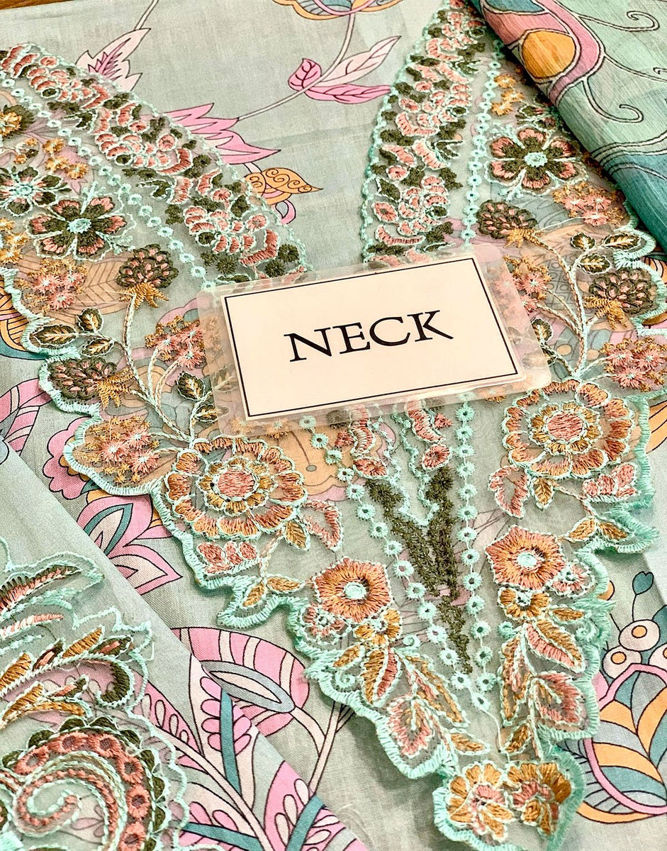 All-Over Digital Print Embroidered Lawn Suit with Chiffon Dupatta (DZ1 – DressyZone.com