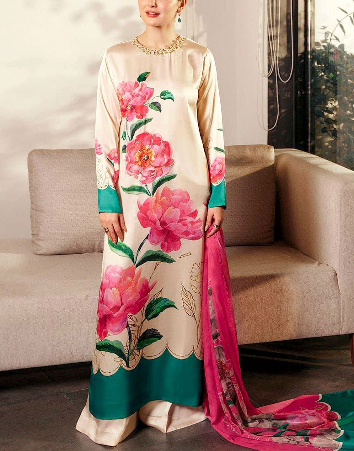 Silk Dress Design 2025: Raw Silk, Shamoz Silk & Katan Silk Dresses ...