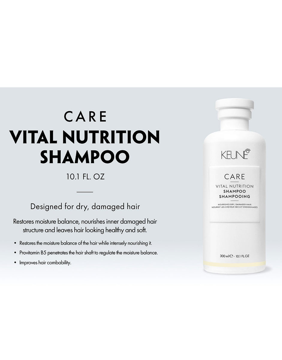 Keune Vital Nutrition Shampoo for Dry/Damaged Hair 300ml (DZ17529 ...
