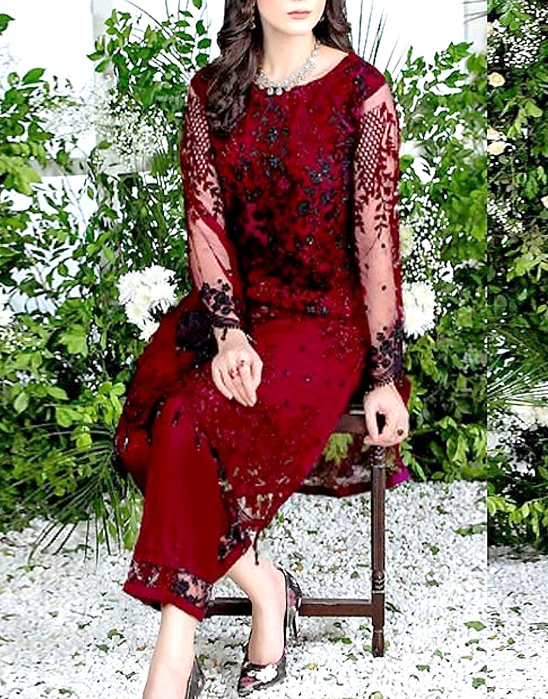 Pakistani Net Dress Design 2025: Fancy Net Dress, Net Frock & Net Maxi ...