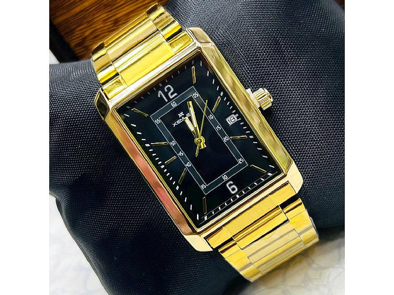 Xenlex Men's Golden Chain Watch (DZ16057) – DressyZone.com