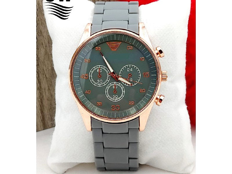 Stylish Rubber Chain Watch for Men - Grey (DZ16081) – DressyZone.com