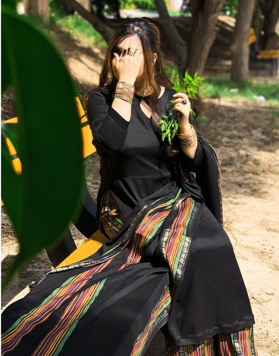 Traditional 3-Pieces Black Sussi Dress (DZ17549) – DressyZone.com